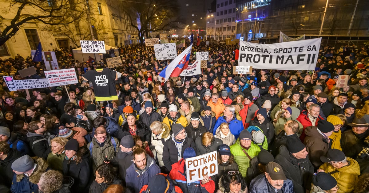 Massedemonstrasjoner mot rettsreform i Slovakia - TV 2