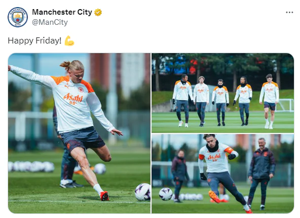 City med gladmelding: Deler Haaland-bilde fra trening - TV 2