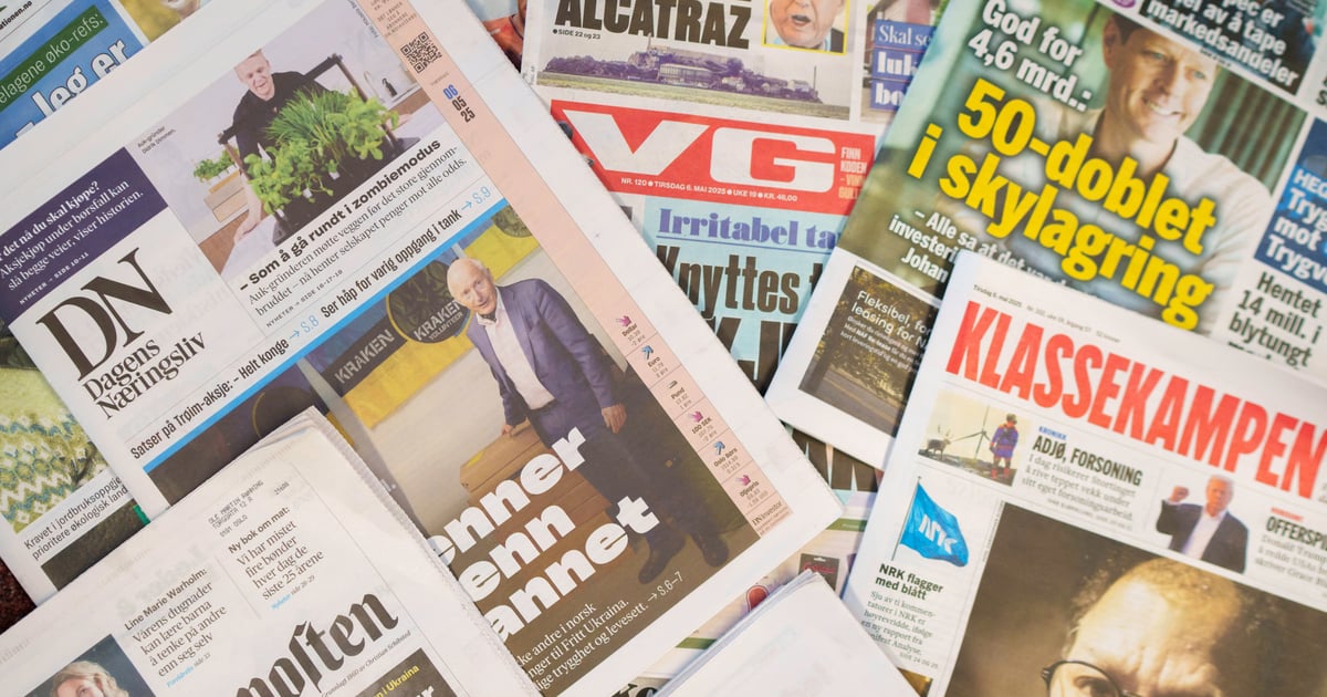 Norske aviser med rekordlave annonseinntekter i 2024 - TV 2